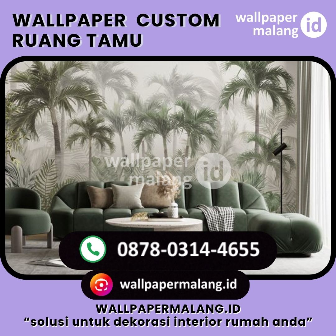 wallpaper custom ruang tamu - Sabira