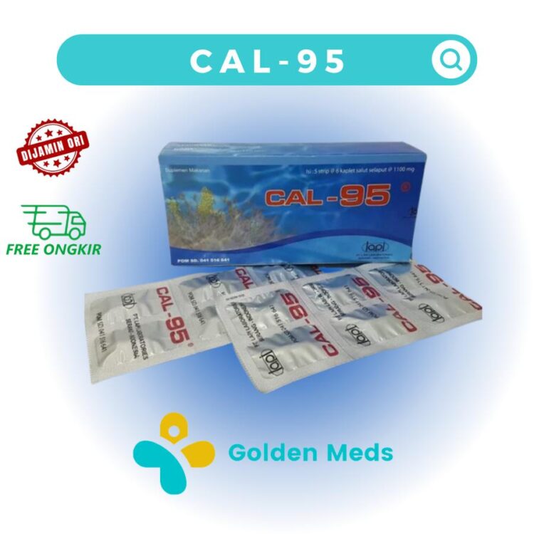 Cal-95 | Suplemen Kalsium Premium untuk Tulang Sehat | 1 Box 30 Kaplet ...