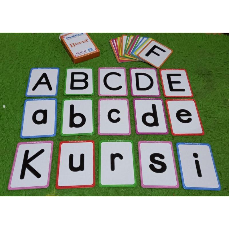 Flashcard Huruf Abjad Alfabet Alphabet Besar Kecil - Sabira