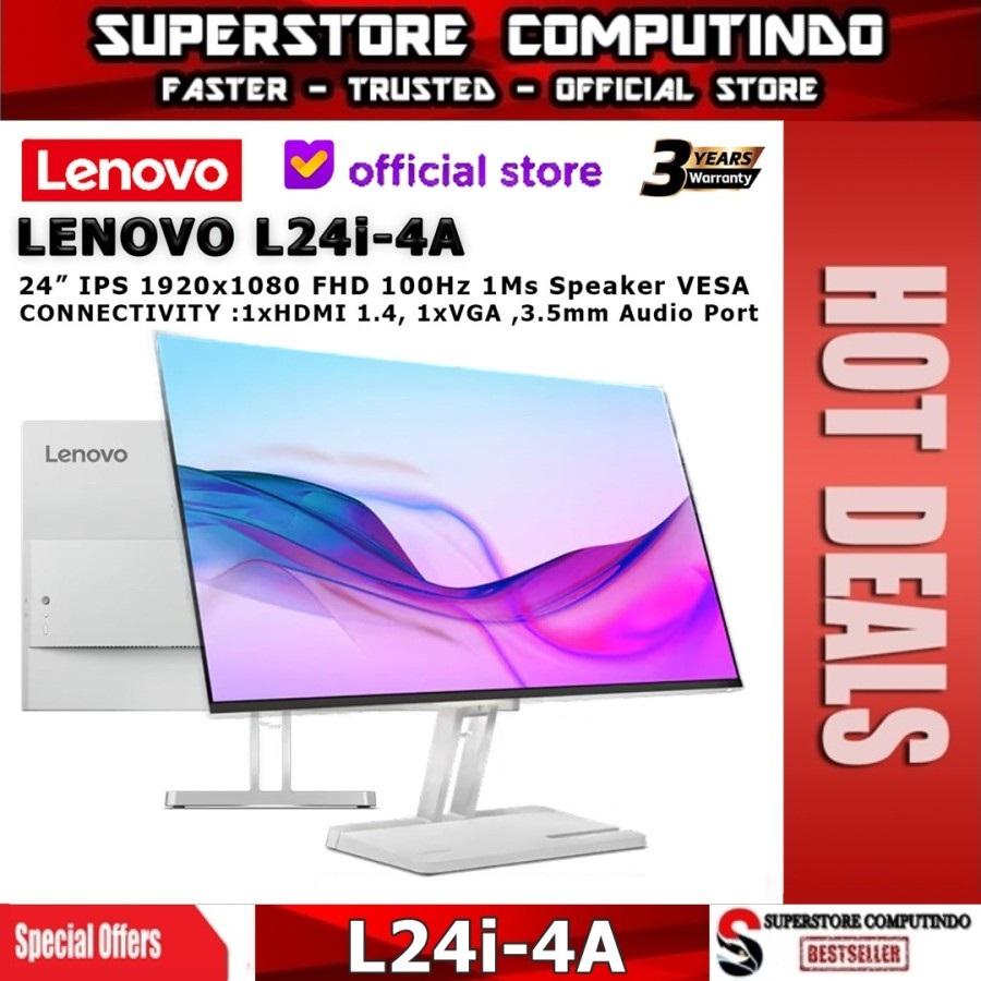 Monitor LED Lenovo L24i-4a 24″ IPS FHD 1080p 100Hz VGA HDMI Speaker ...