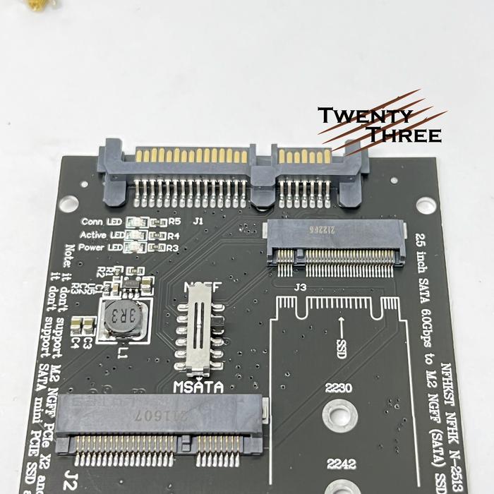 Adapter SSD M.2 SATA NGFF mSATA to SATA 3.0 2.5 Inch Converter M2 Card - Sabira