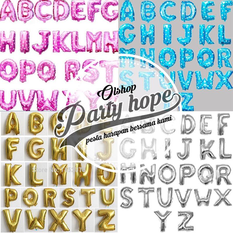 Balon Foil Huruf/ Foil Huruf / Foil Abjad - Sabira