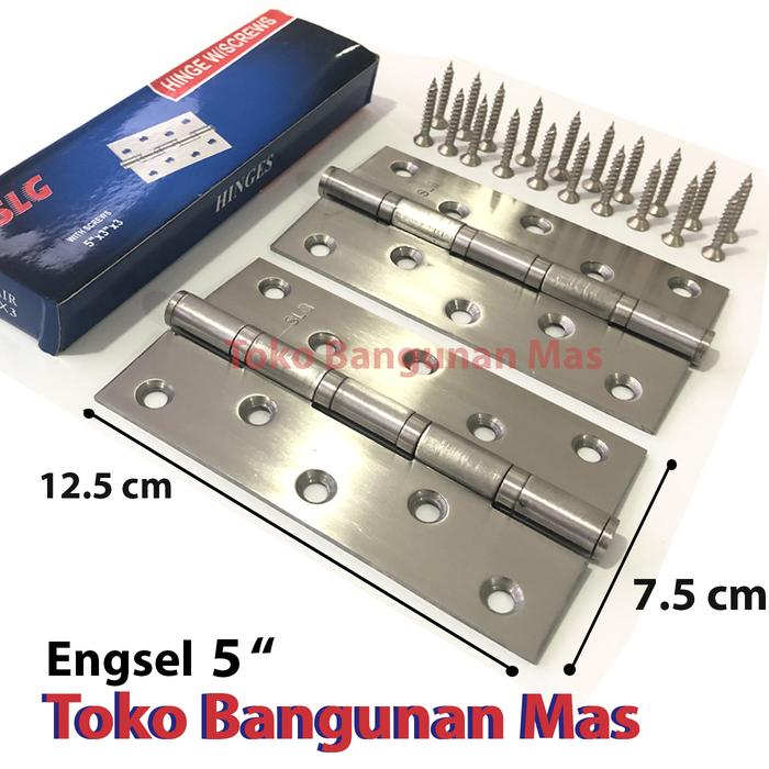 Engsel Tebal Soligen 5″ Stainless Engsel Jendela Pintu 5 Inch - Sabira
