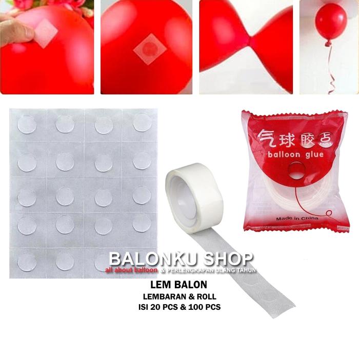 Lem Balon / Perekat Balon / Alternatif Pengganti Gas Helium Karet - Sabira