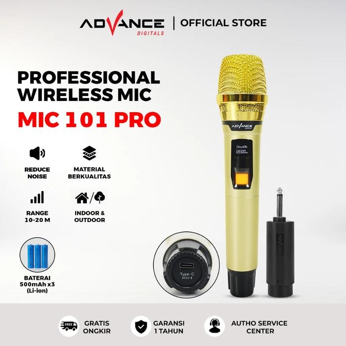 Advance MIC 101 PRO Profesional Microphone Wireless - Sabira