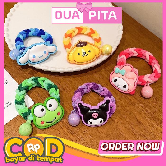 DP254 Ikat Rambut Motif Kartun Sanrio Kuromi Model Lilit Lucu ...