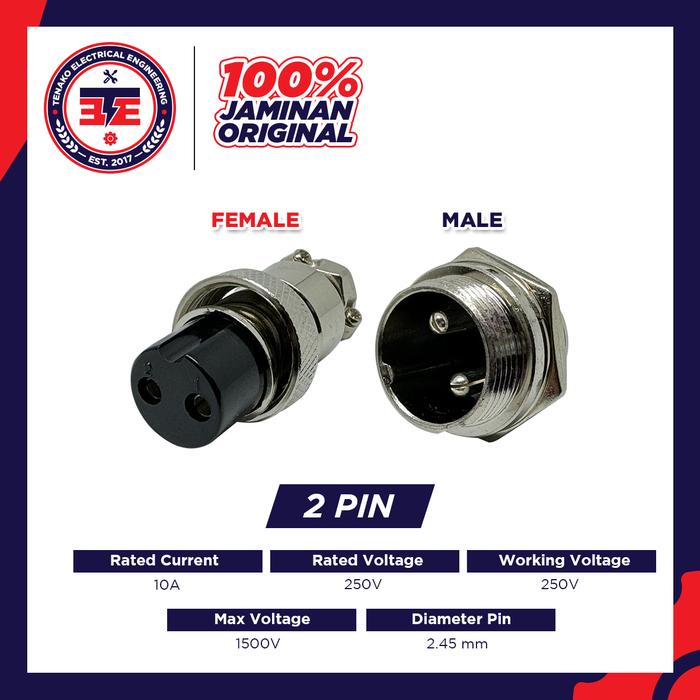 GX20 Jack Aviation Plug Socket Panel Mounting Konektor GX-20 20mm Male Female 2p-12p Panel ke ...