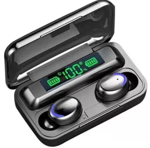 Headset Bluetooth TWS F9-5 LED Smart Display with Powerbank - Sabira