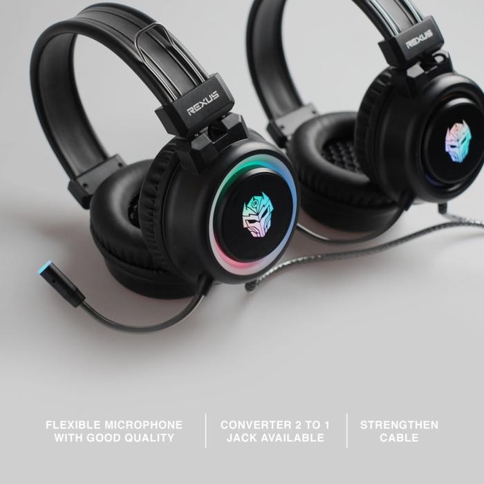 Headset Gaming Rexus Vonix F30 LED RGB Spectrum - Sabira