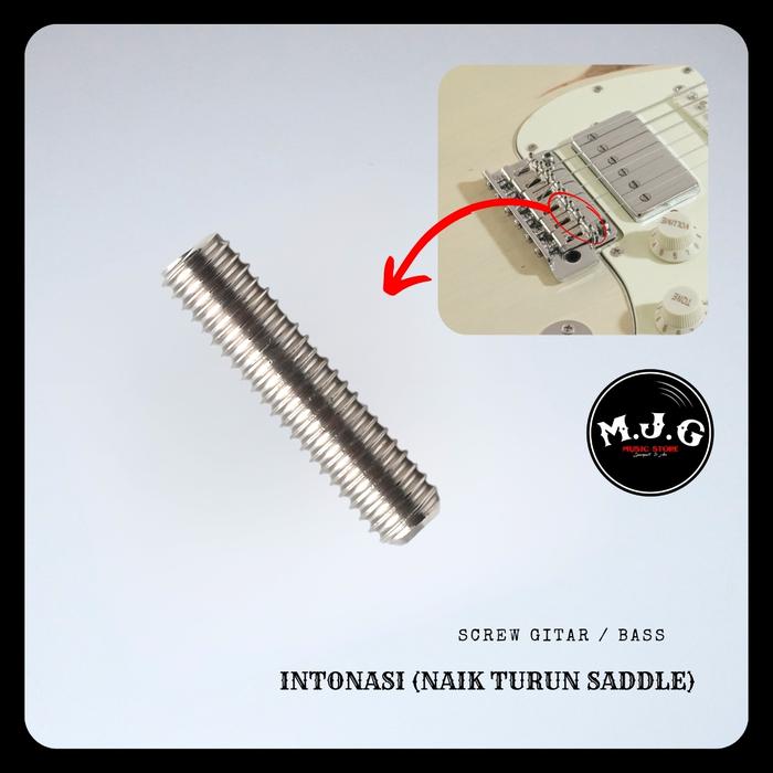 Screw Intonasi Adjust Tuning Saddle Bridge Tremolo Squier Style - Sabira
