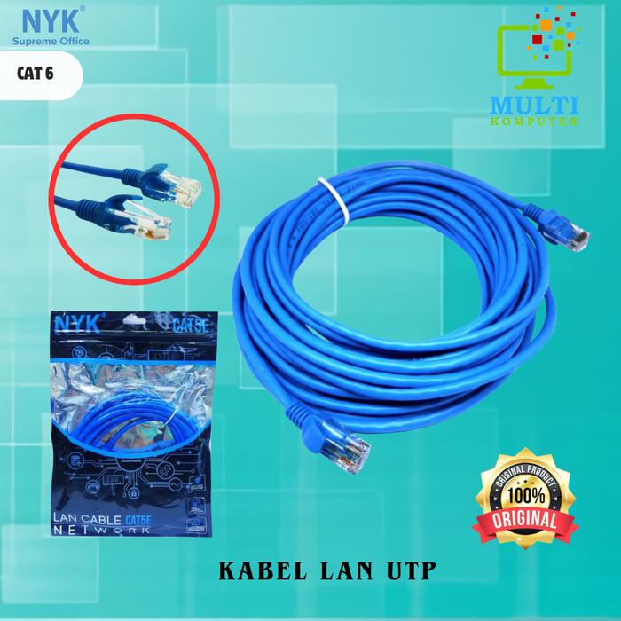 Kabel LAN 10m Cat 5e / Kabel UTP 10 Meter Pabrikan – Siap Pakai dengan Konektor RJ45 - Sabira