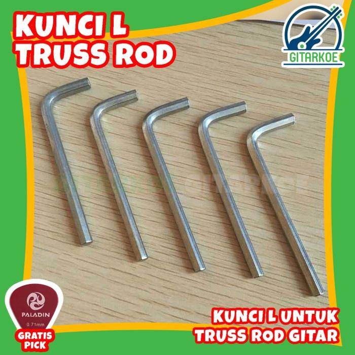 Kunci L Wrench Besi Truss Rod Trussrod Pelurus Neck Gitar Tool - Sabira
