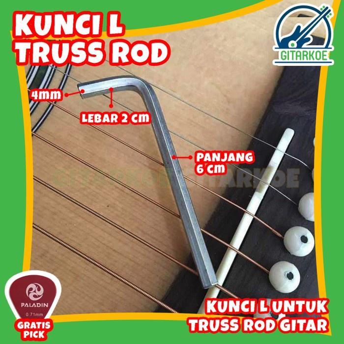Kunci L Wrench Besi Truss Rod Trussrod Pelurus Neck Gitar Tool - Sabira