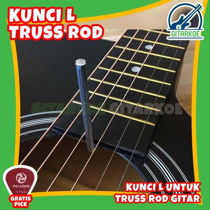 Kunci L Wrench Besi Truss Rod Trussrod Pelurus Neck Gitar Tool - Sabira