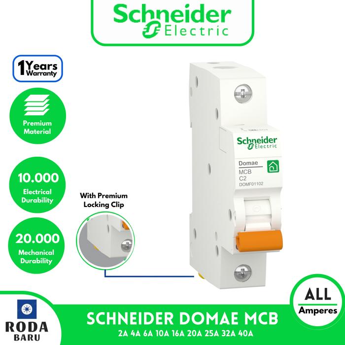 MCB Schneider Domae 1P 2A-40A – Perlindungan Sirkuit Listrik Terbaik ...