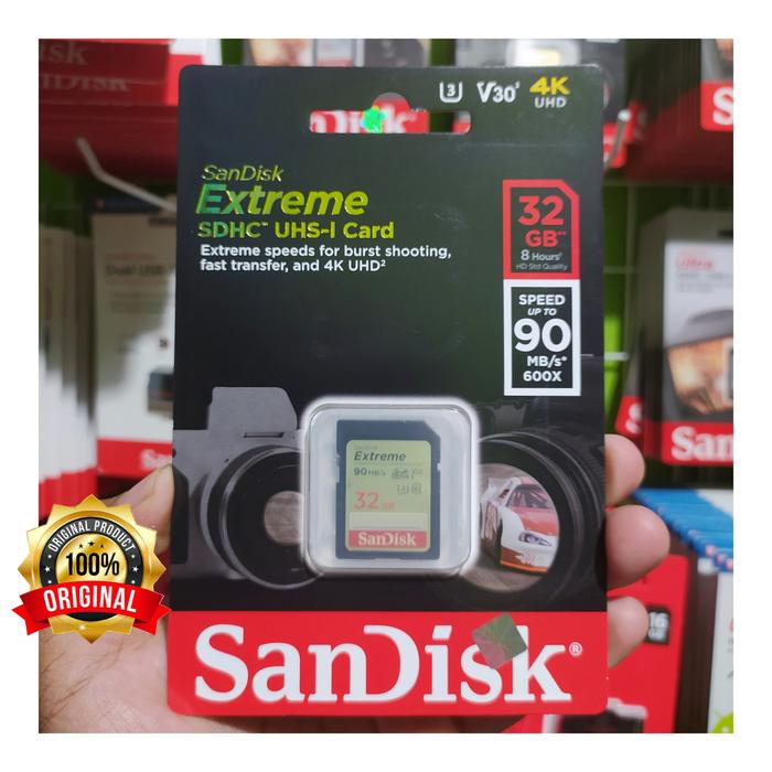 Memory Kamera 32GB SanDisk Extreme SDHC SD Card 32GB Ori - Sabira
