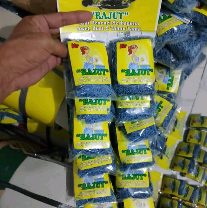 Sabut Cuci Piring Jaring Nilon Hijau – Efektif & Tahan Lama (12 Pcs ...