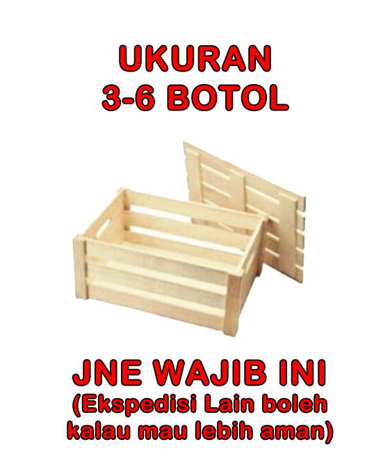 Peti Kayu Ukuran 3-6 Botol (Medium) - Sabira