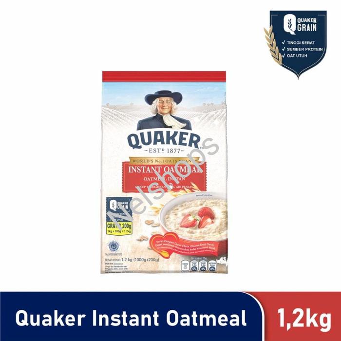 Quaker Instant Oatmeal 1200 Gr Merah 1,2 Kg - Sabira