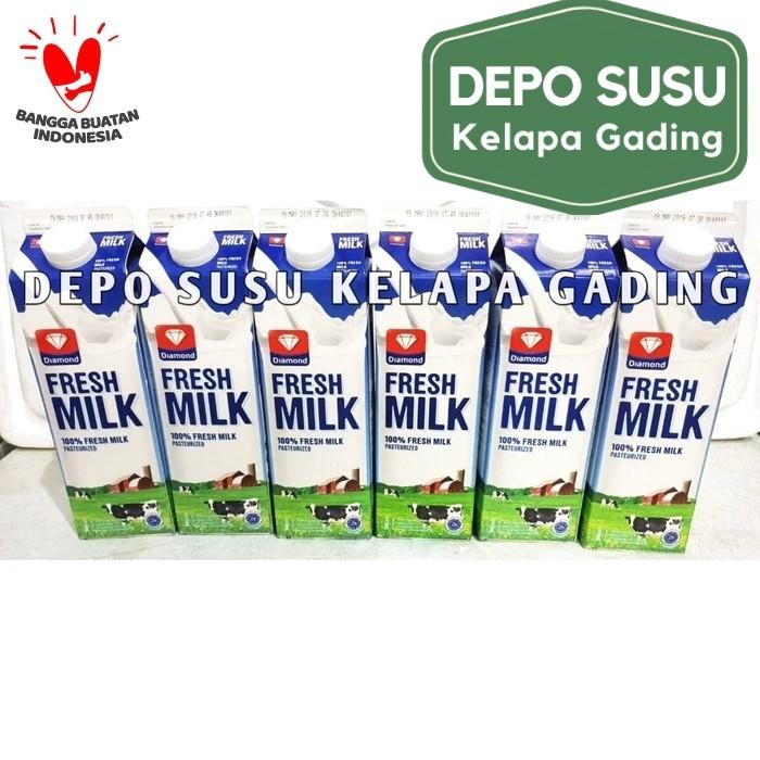 Susu Diamond Freshmilk 6 Pcs Karton | Diamond Fresh Milk Segar Plain ...