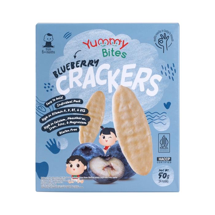 Yummy Bites Crackers 50gr dan 25gr | Krakers Beras | Cemilan MPASI Bayi ...