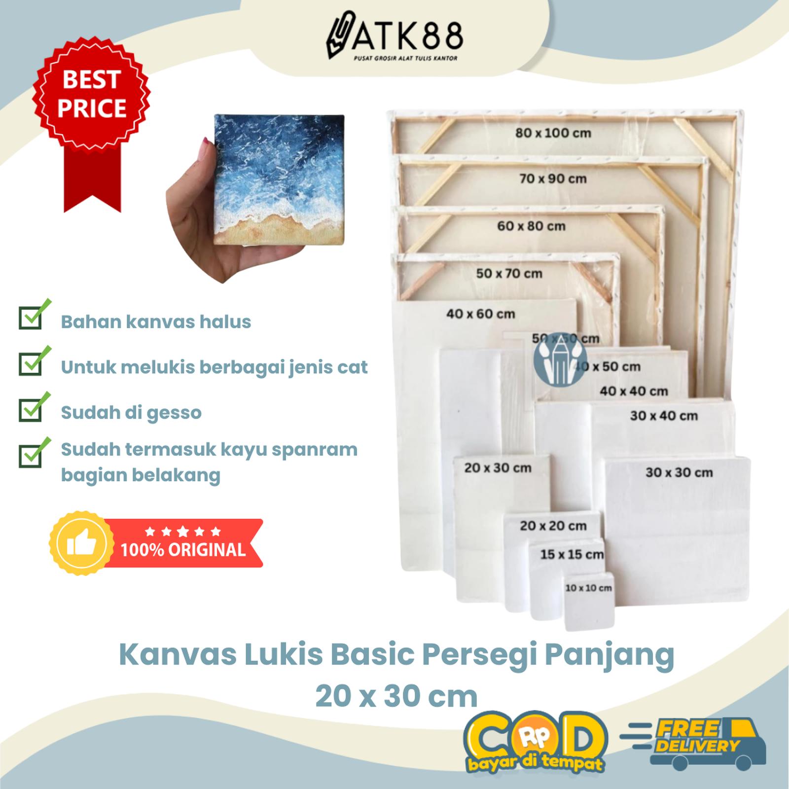 Kanvas Lukis Basic Persegi Panjang 20 X 30 Cm Canvas Board Lukisan - Sabira