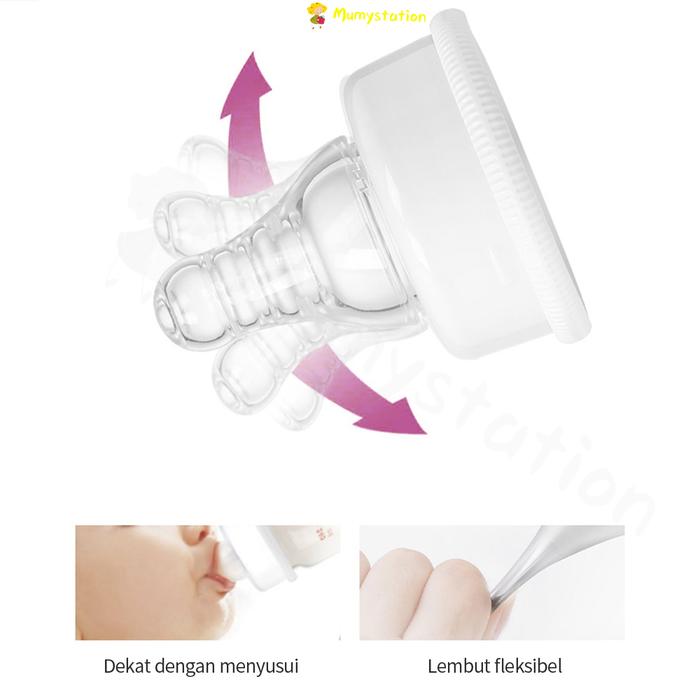Mumystation Pigeon Dot Bayi Peristaltic Slim Neck / Empeng Bayi - Sabira