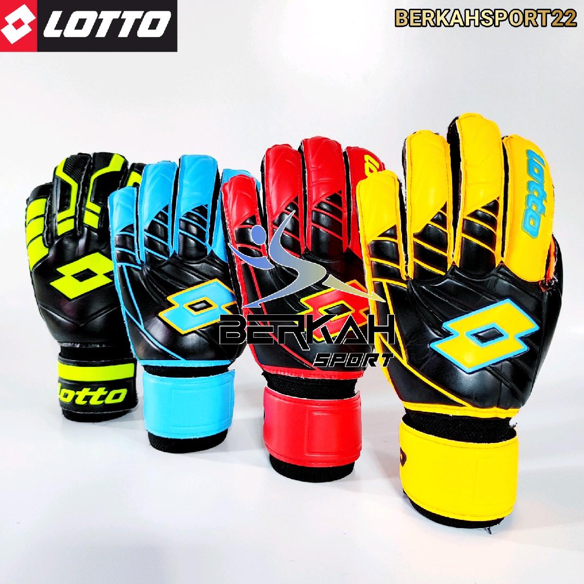 Sarung Tangan Kiper Dewasa Lotto Latex Tebal Dengan Tulang Nyaman - Sabira