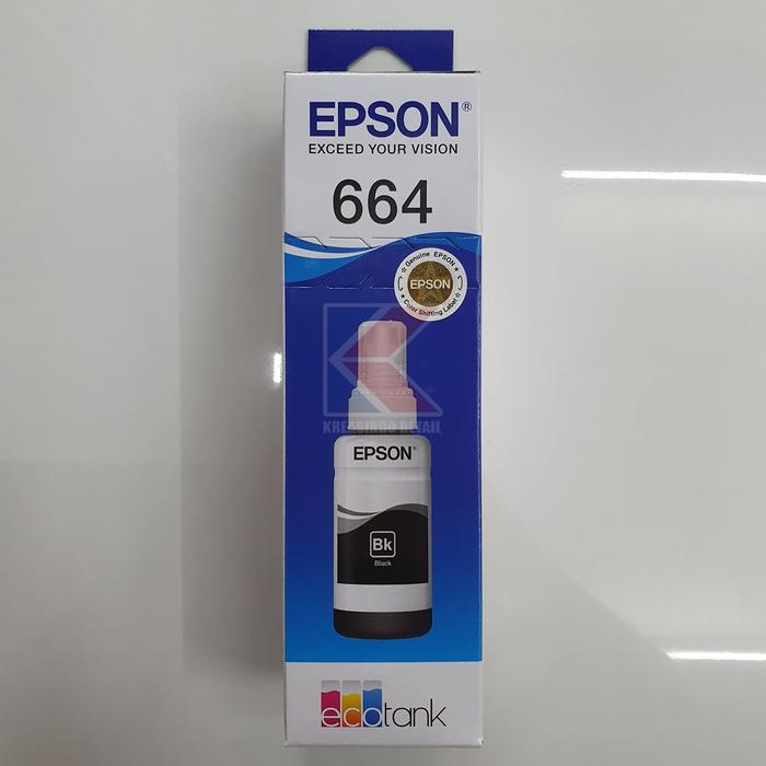 Tinta Epson 664 Black (T6641) Original untuk Printer L120/L121/L360 ...