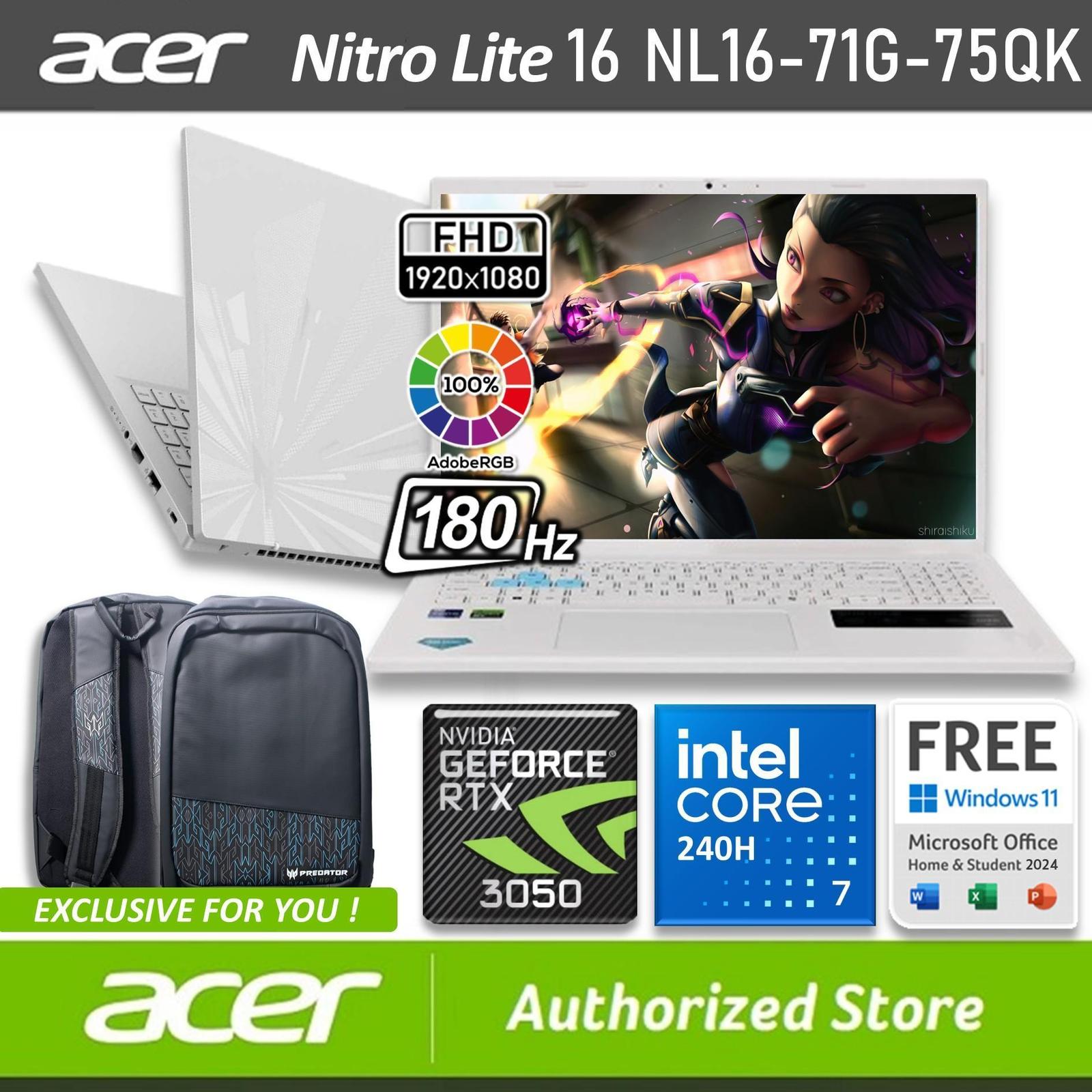 ACER Nitro Lite 16: Laptop Gaming Tipis Bertenaga Grafis RTX 3050 - Sabira