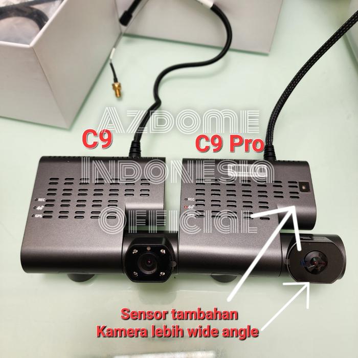 Azdome C9 Pro 4G WiFi GPS Tracker Dashcam Mobil Dual Camera - Sabira