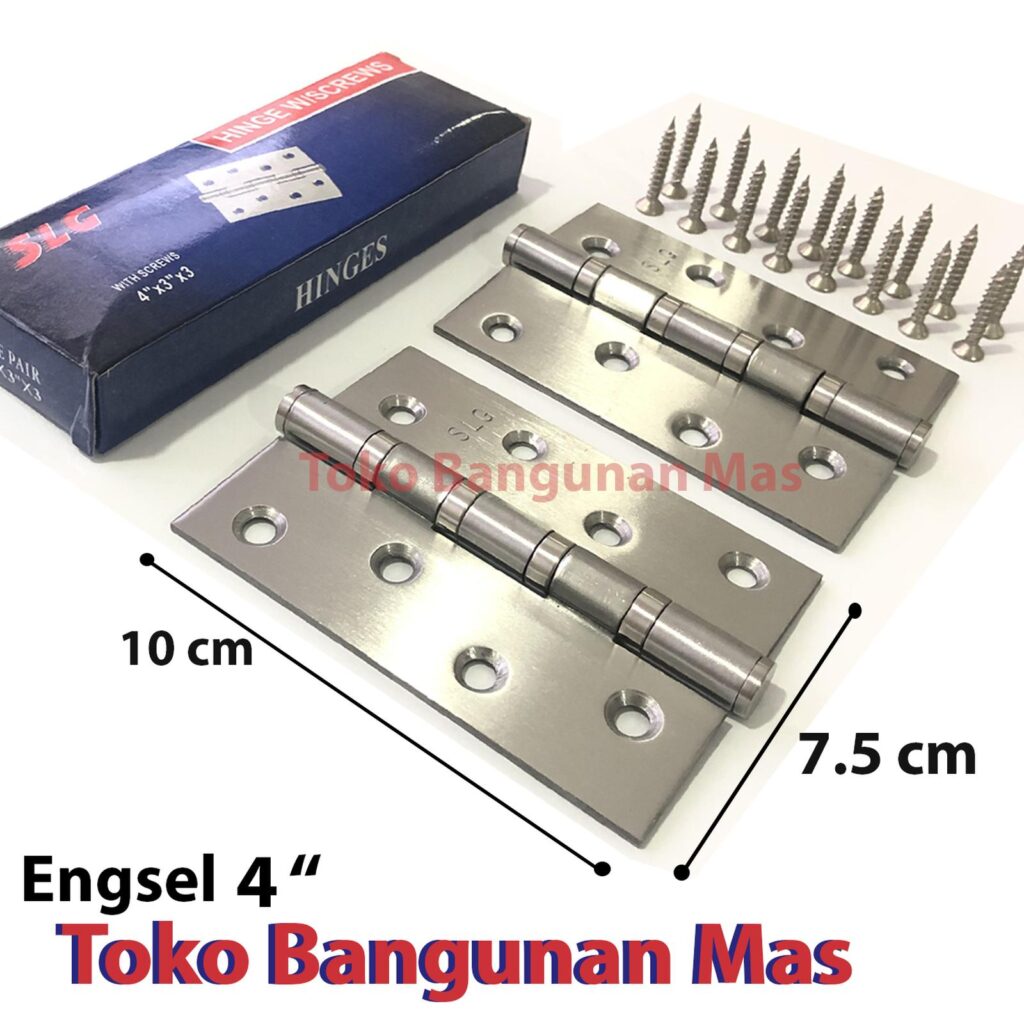 Engsel Tebal Soligen 4″ Stainless Engsel Jendela Pintu 4 Inch - Sabira