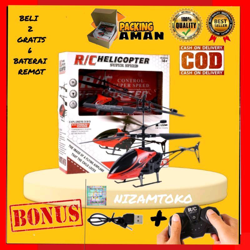 Helicopter Remote Control Hitak dengan Kabel USB dan Lampu LED - Sabira