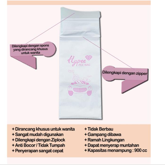 Hypee Pee Bag Girl: Solusi Buang Air Kecil Praktis dan Higienis untuk ...