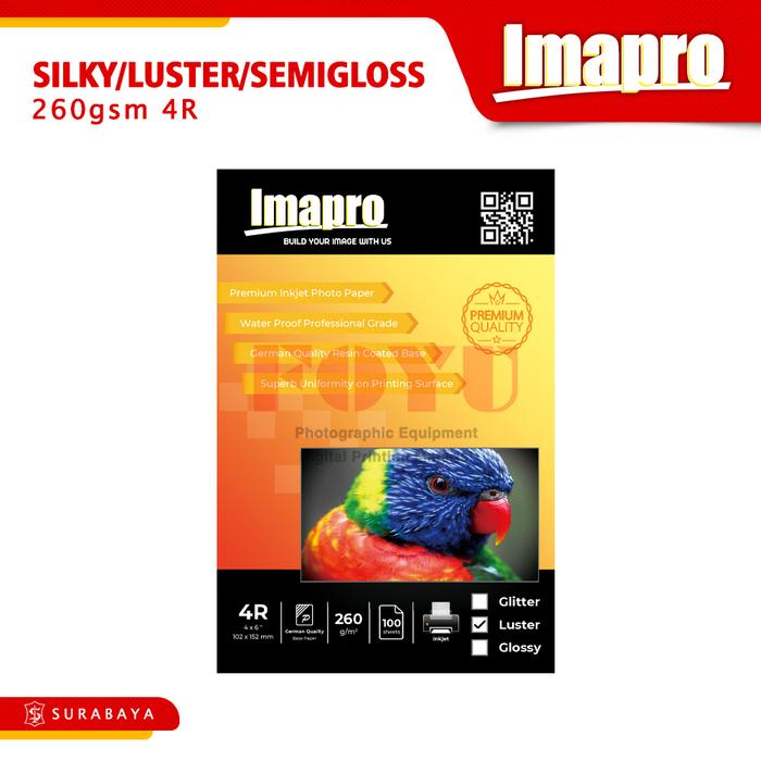 Kertas Foto Inkjet Imapro Professional RC Silky Luster 260gsm 4R - Sabira