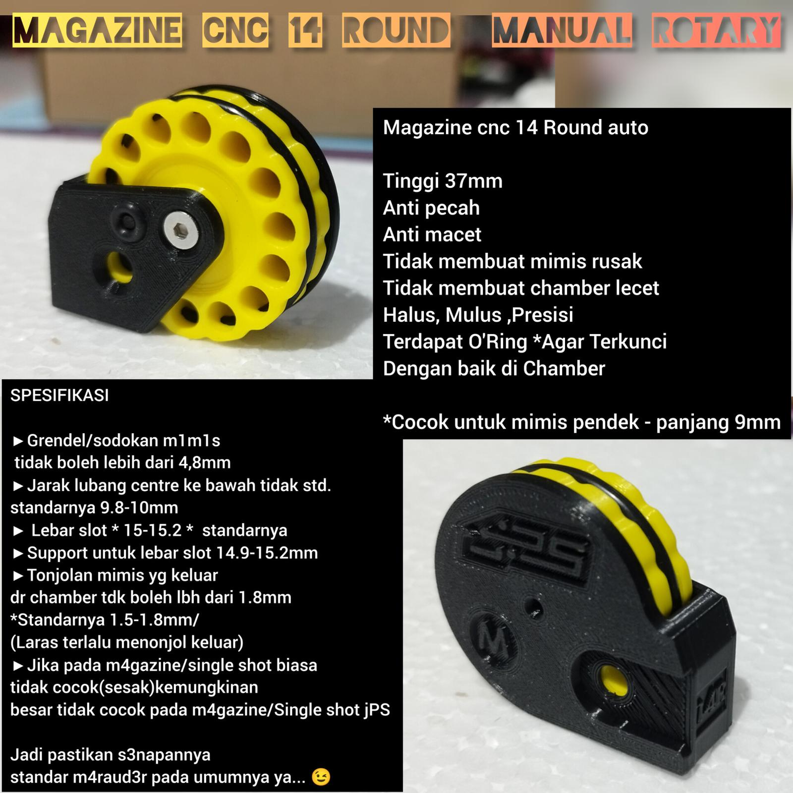 Magazine CNC Manual Rotary 14 Round / Rotary Manual Magazine - Sabira