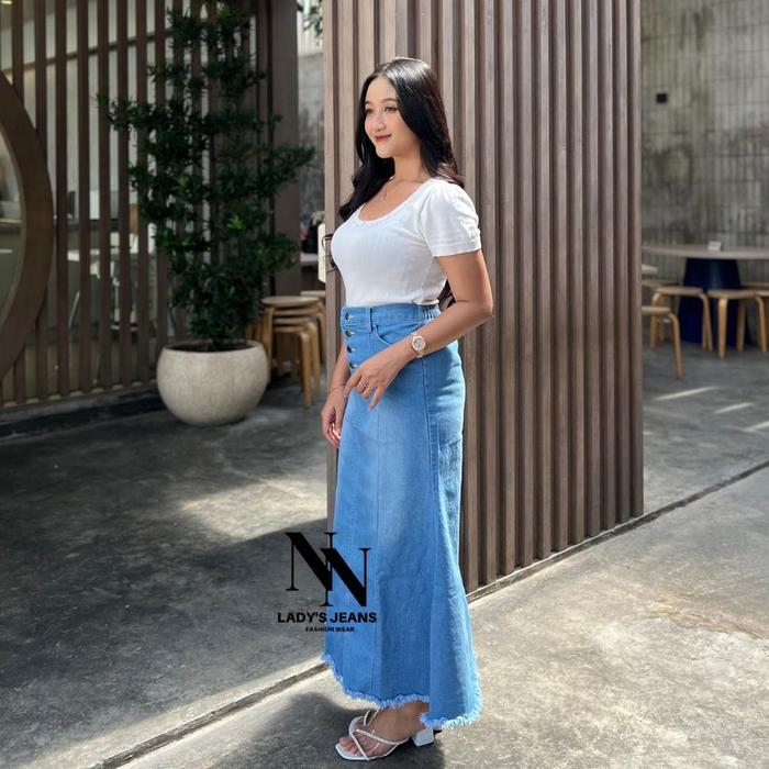 Mermaid Skirt Rok Jeans Duyung Korean Style - Sabira