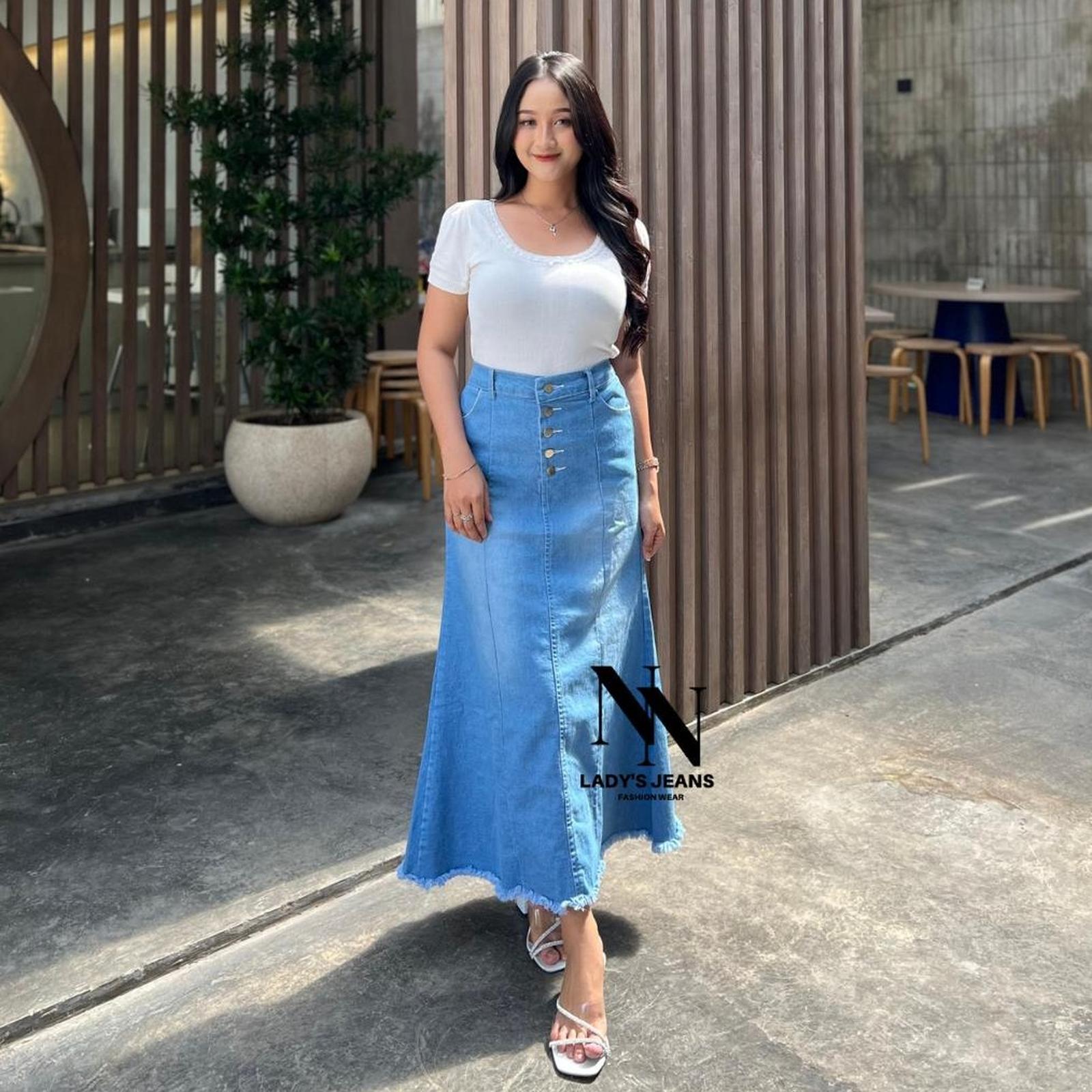 Mermaid Skirt Rok Jeans Duyung Korean Style - Sabira