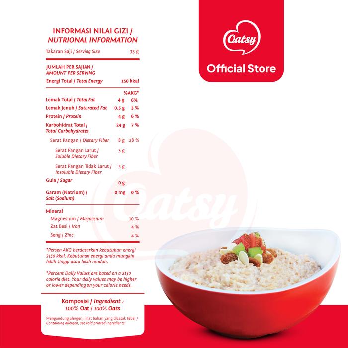 Oatsy Oatmeal Instant 750g (Double Pack) - Sabira