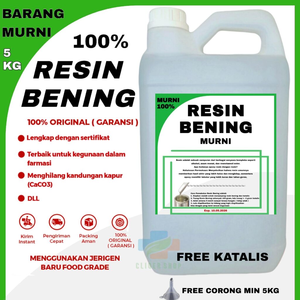 Resin Bening Murni 5 Kg / Fiberglass (108) Original - Sabira
