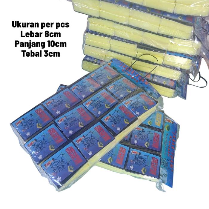 Spon Cuci Piring Jumbo dan Super Tebal 12pcs/24pcs - Sabira