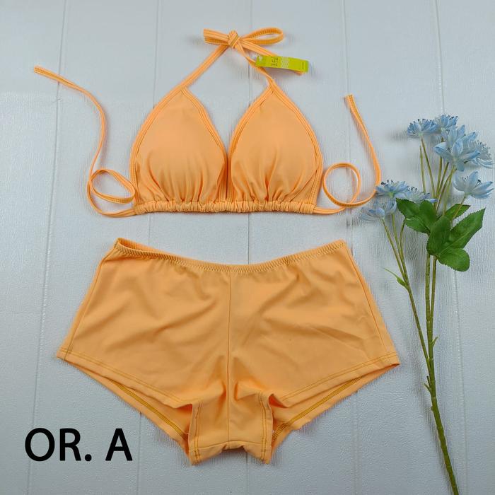 Bikini Boxer Polos Bi03 Bra Ikat dengan Spon yang Bisa Dilepas - Sabira