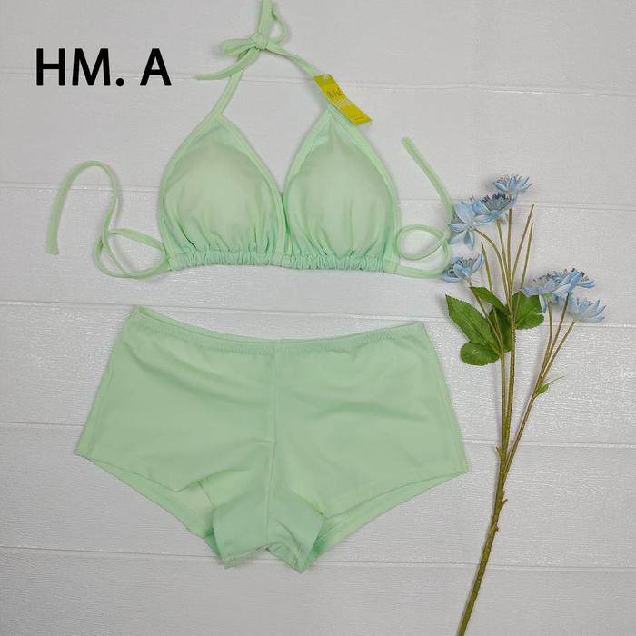 Bikini Boxer Polos Bi03 Bra Ikat dengan Spon yang Bisa Dilepas - Sabira