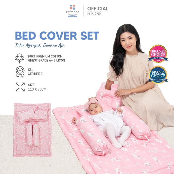 Bumbee Collection – Bedcover Set Bayi Selimut Lembut + Bantal & Guling ...