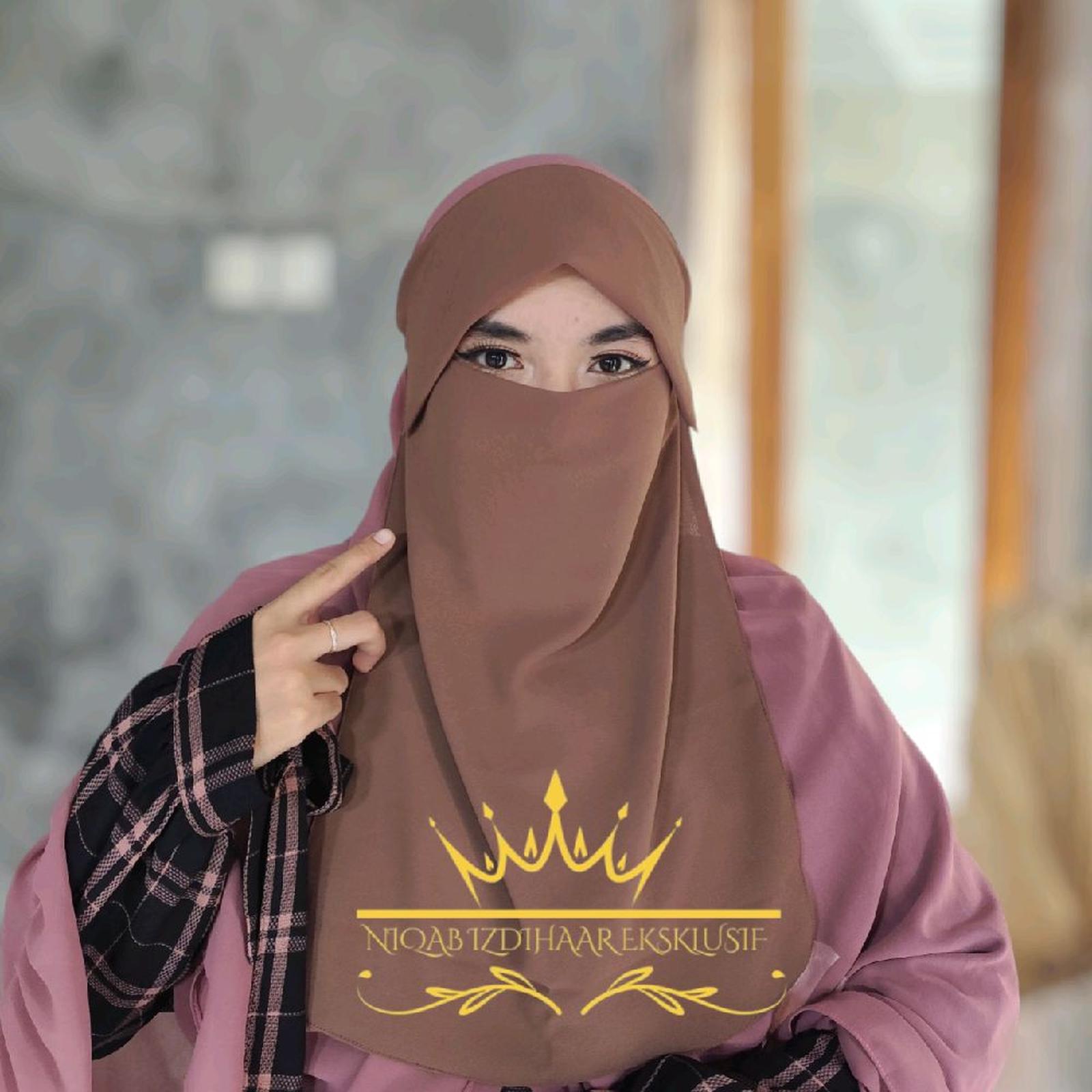 Cadar Niqab Milaya Poni Polos Ceruty Premium - Sabira