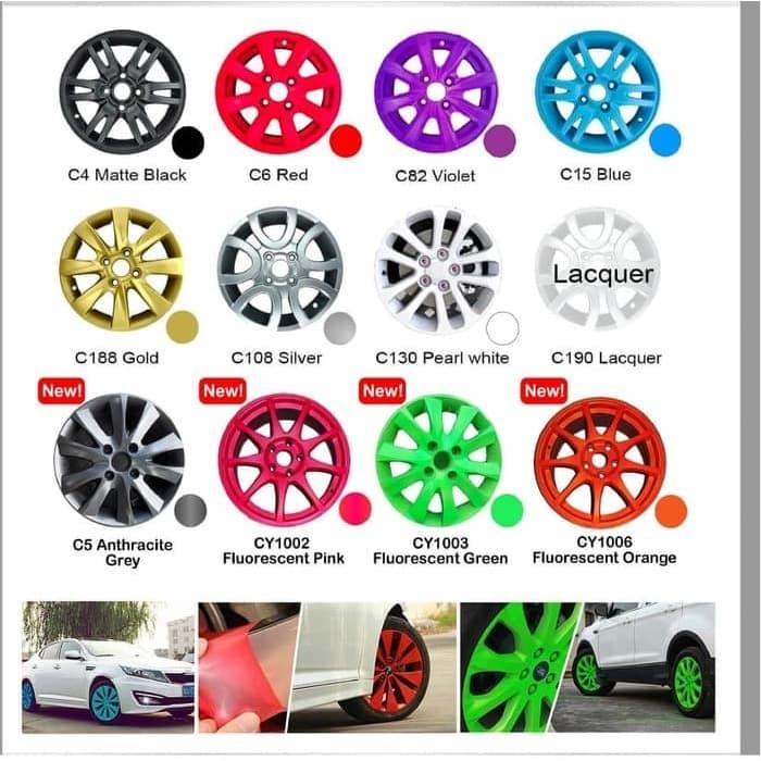 Carlas Rubber Paint C4 Black Doff / Hitam C4 400ml / Hitam Matte - Sabira