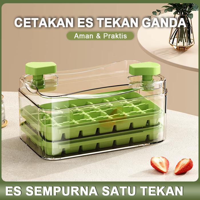 JC Ice Cube Maker 28 Grid: Cetakan Es Batu Kristal yang Jernih dan ...