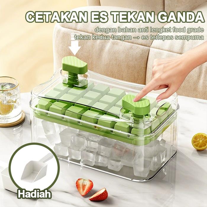 JC Ice Cube Maker 28 Grid: Cetakan Es Batu Kristal yang Jernih dan ...