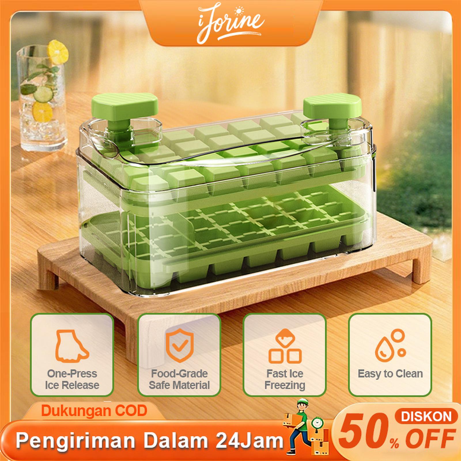 JC Ice Cube Maker 28 Grid: Cetakan Es Batu Kristal yang Jernih dan ...