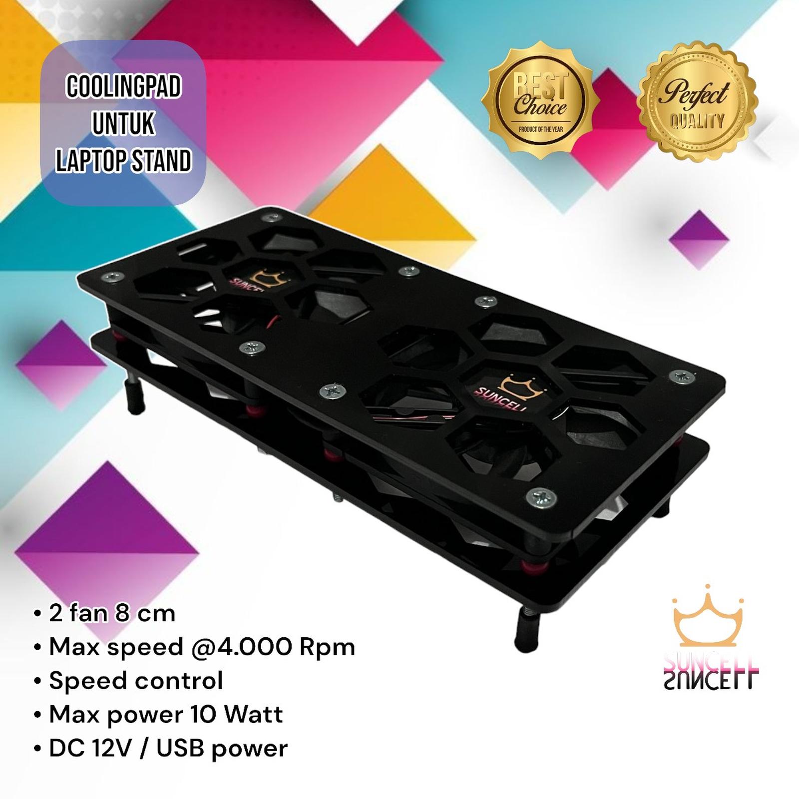 Kipas Fan USB Cooling Pad Double 8CM High Speed 8000 RPM - Sabira